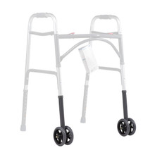Dynarex RPWK-04DW Walker Extension Leg with Dual Wheels, Grey, 1 Ea