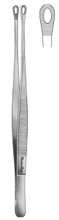 MH6-214 Integra Miltex SINGLEY TISSUE FORCEPS 9,FENESTRATED,SERRATED JAWS