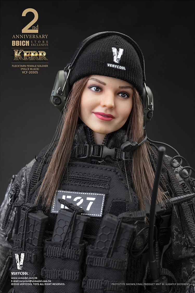 Very Cool - Police Black Python Stripe Female Soldier - Kerr