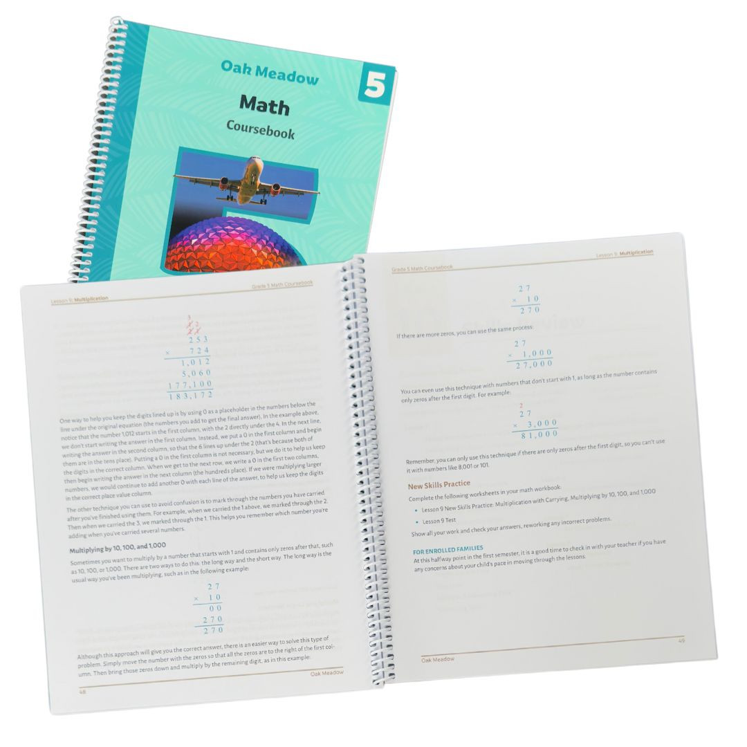 5th Grade Math Coursebook | Oak Meadow