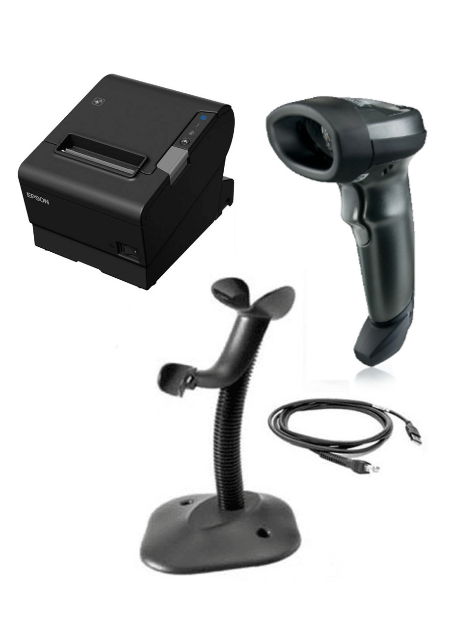 Handheld Barcode Scanner And Printer Combo