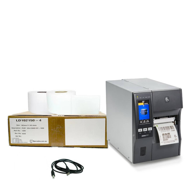 Shipping Label Printer Package Zebra ZT411 Printer - Barcodes Group Pty Ltd