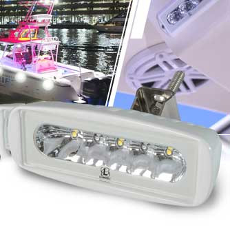 Caprera 2 LED Flood Light Bracket Mount DUAL COLOR - Lumitec