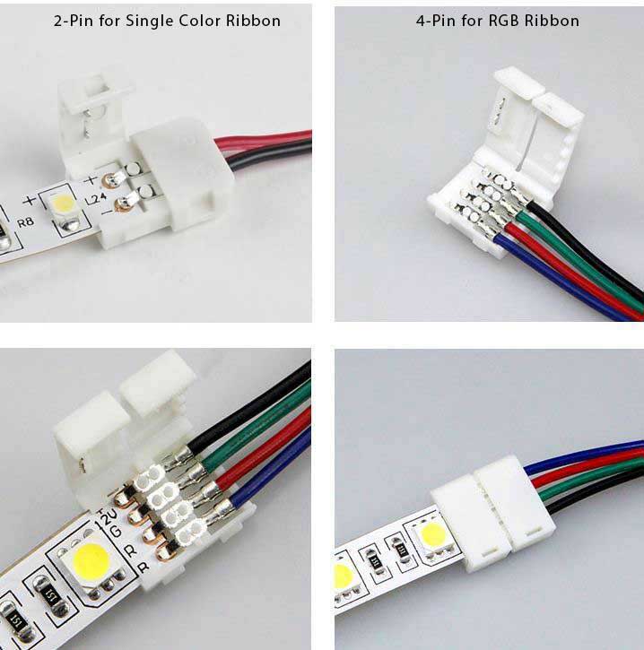 Solderless LED Strip Power Connector
