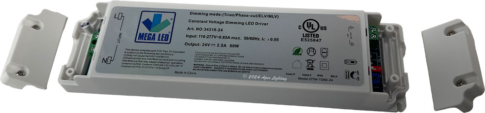 60W Dimmable LED Driver 12VDC or 24VDC - 40W LED Driver