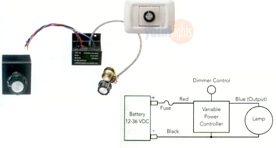 Imtra Rotary DC Dimmer 10a for Halogen or LED