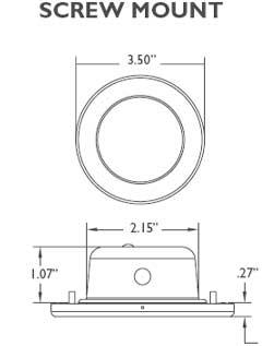 Tri-Color LED Recessed Light Screw Mounted