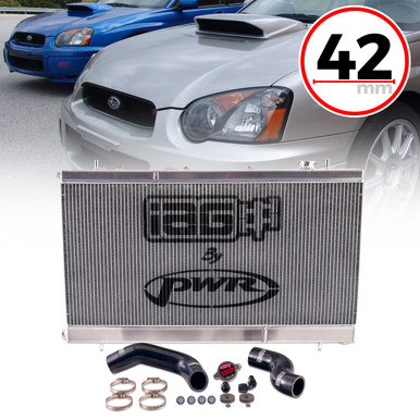 IAG Triple Pass Street Series 42mm Radiator for 2002-07 Subaru WRX , 04 ...