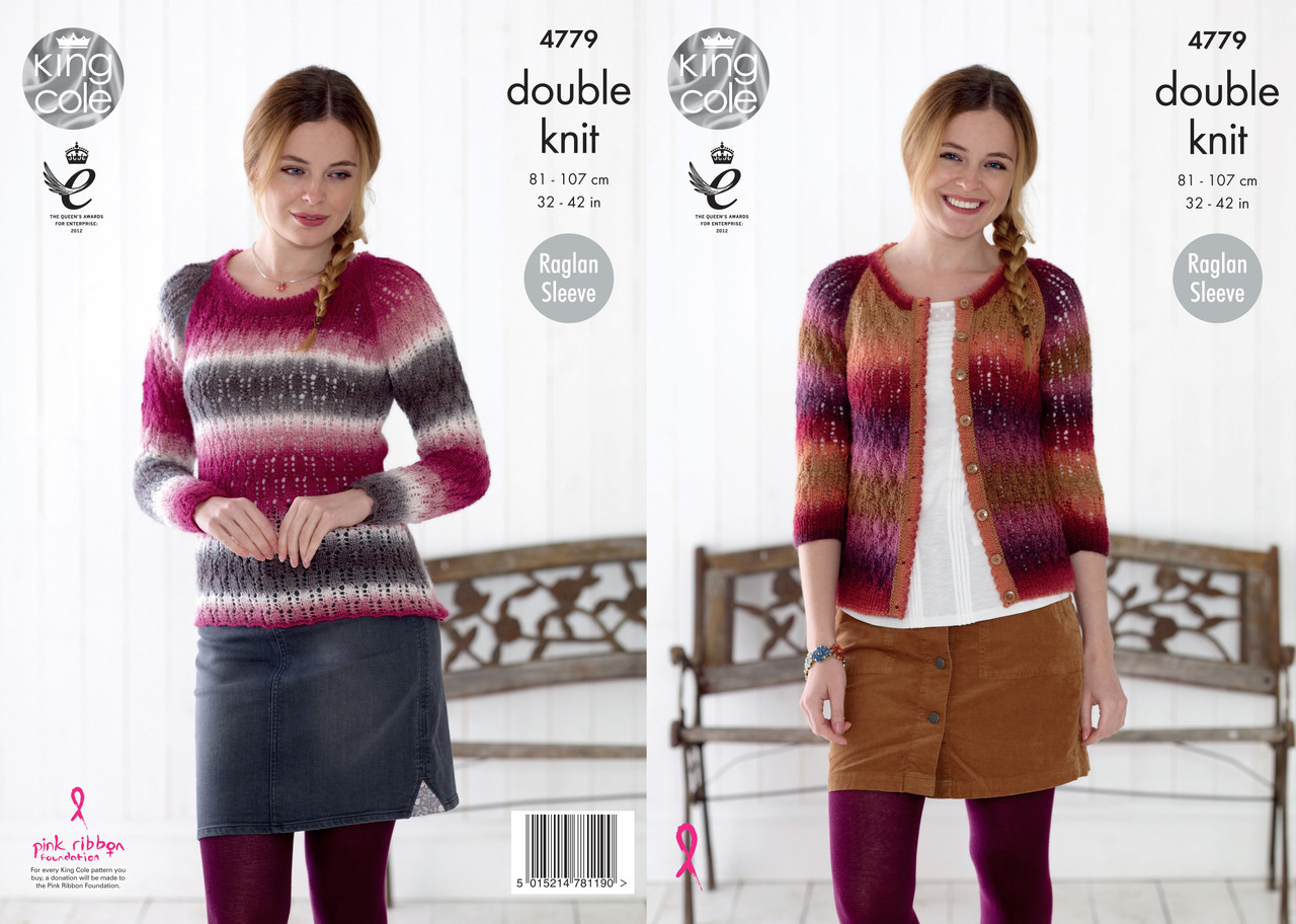King Cole 4779 Riot DK Sweater & Cardigan Pattern
