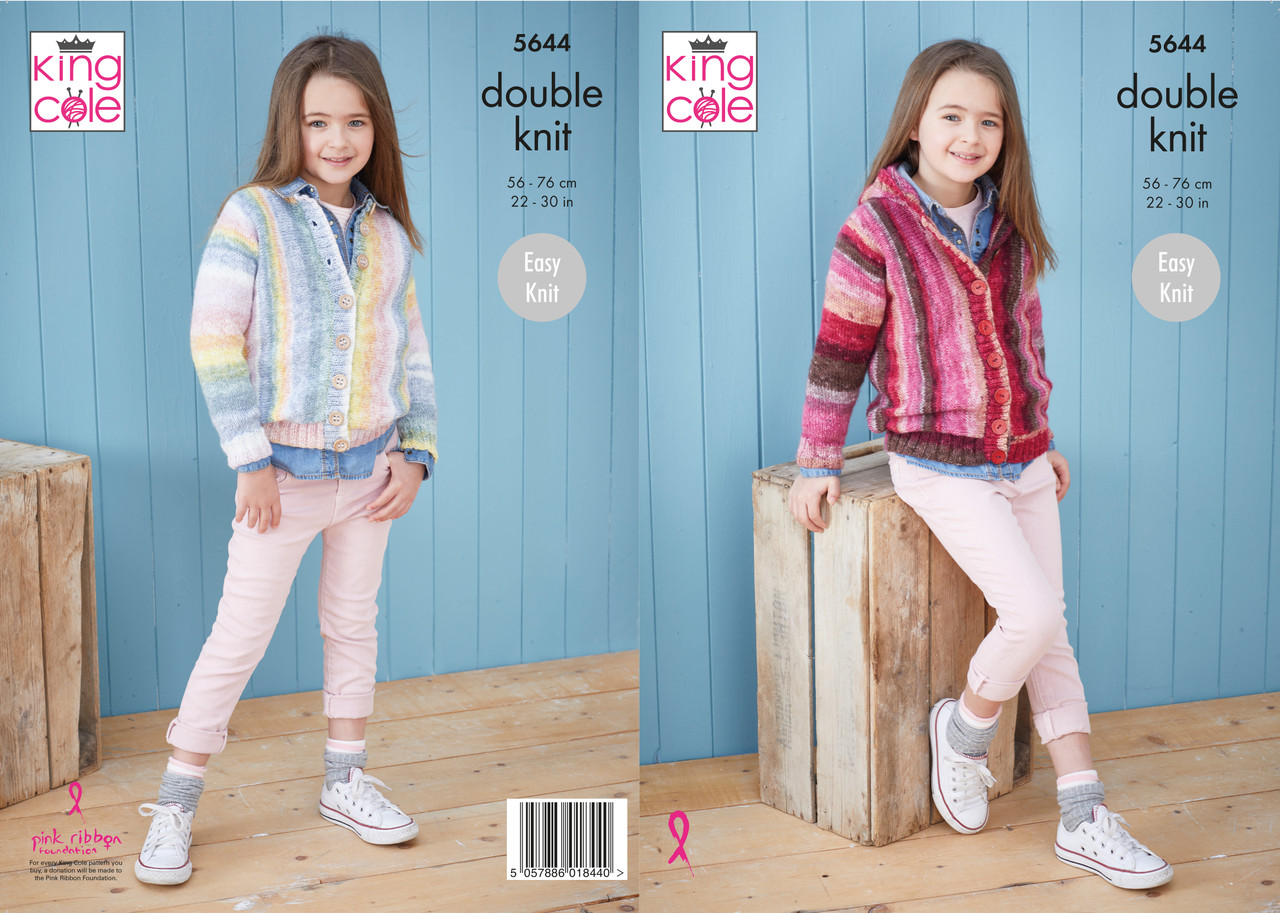 King Cole 5644 Bramble DK Hoodie & Cardigan Pattern