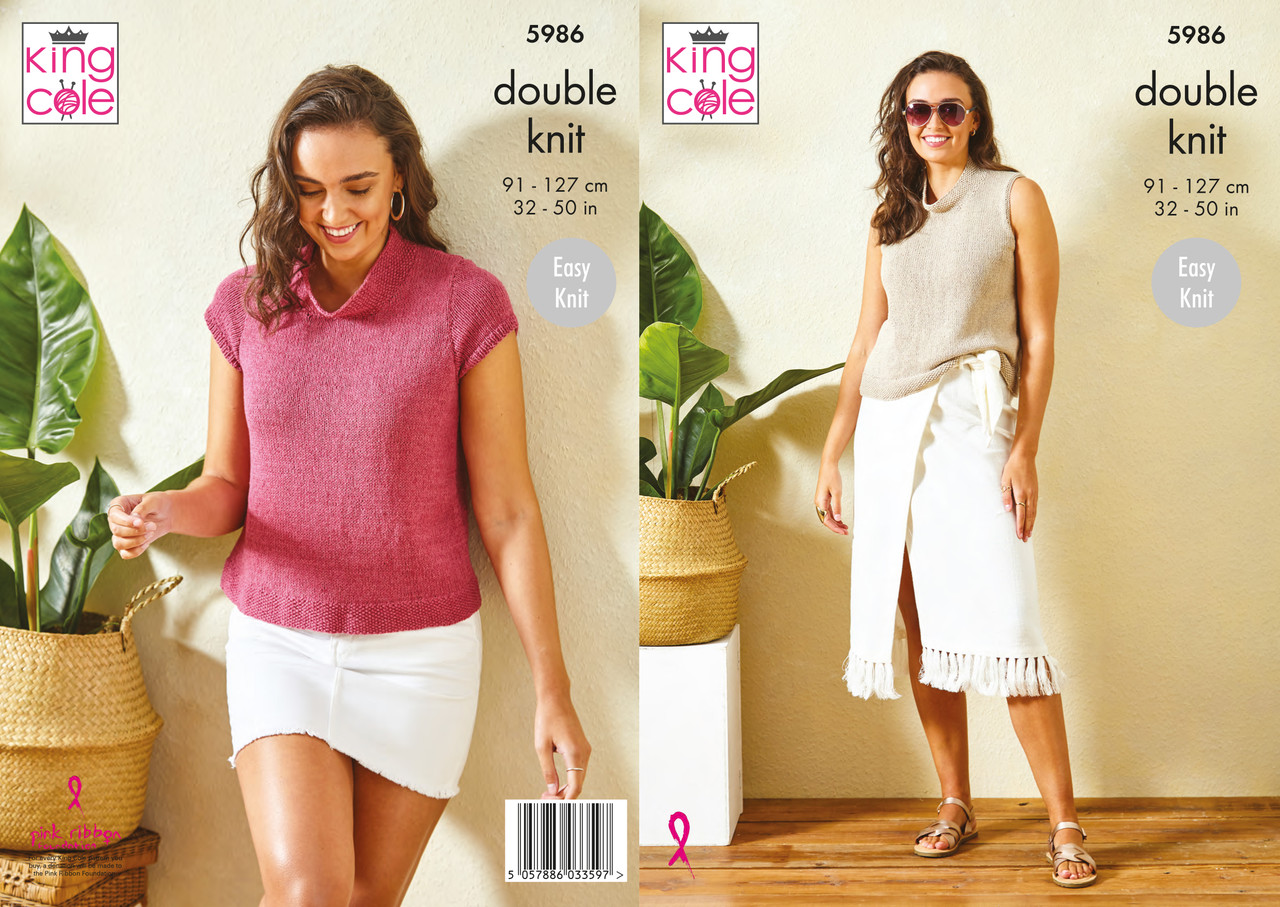 King Cole 5986 Linendale DK Ladies Tops Pattern
