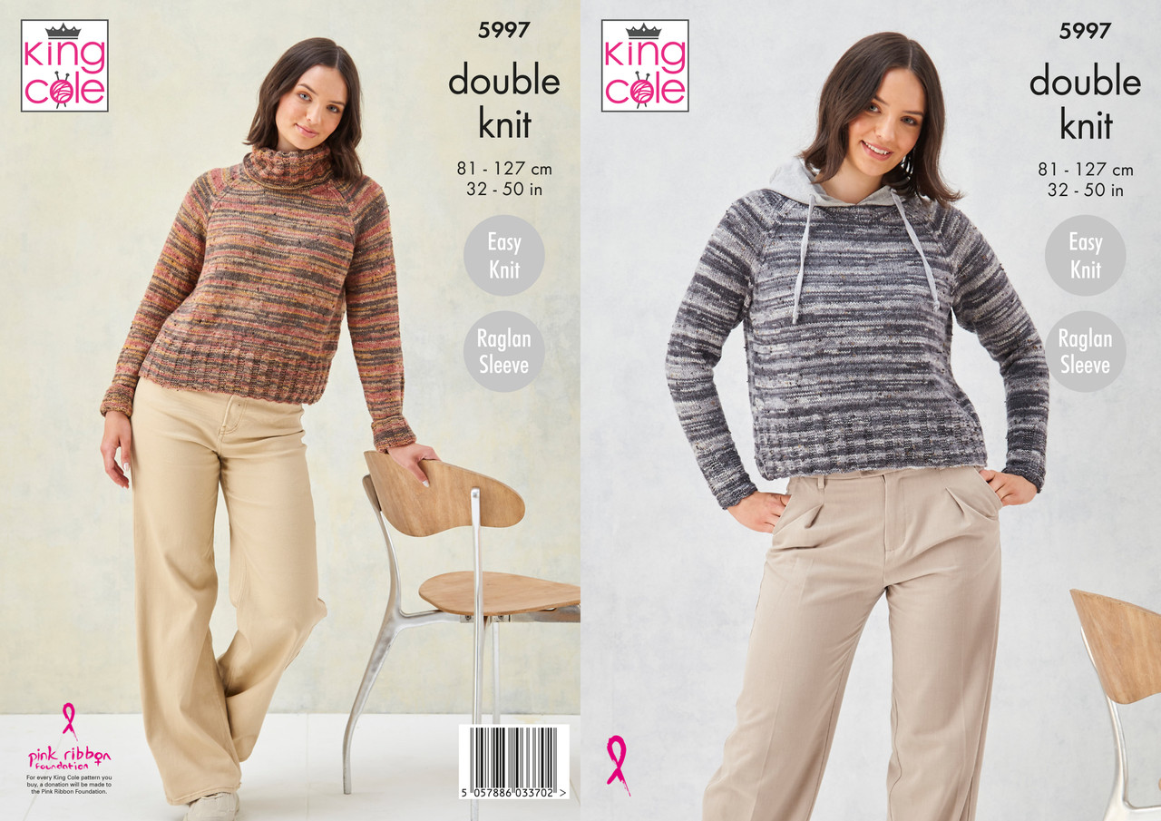 King Cole 5997 Homespun Prism DK Sweater Pattern