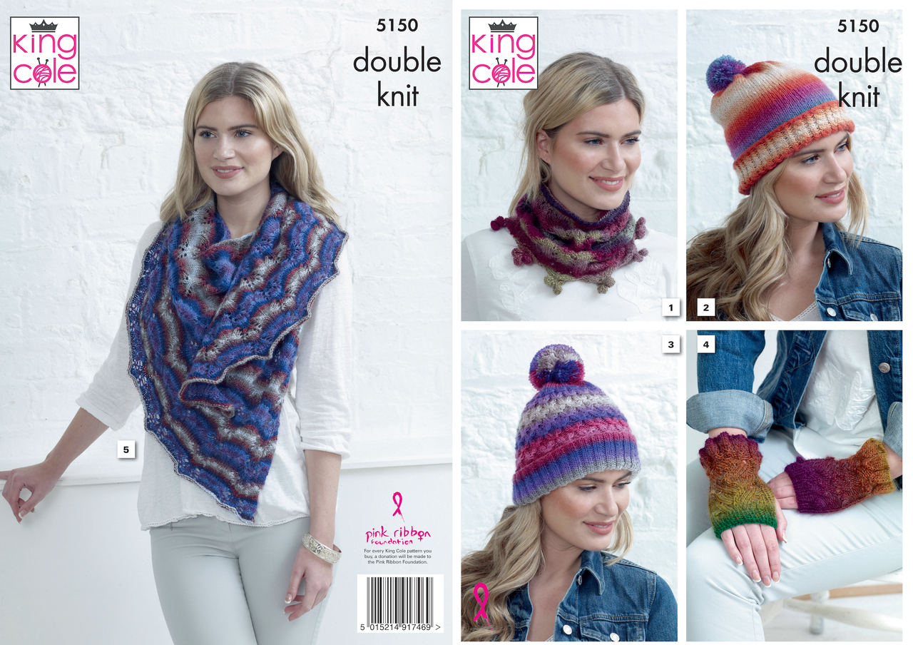 King Cole 5150 Riot DK Hat and Accessories Pattern
