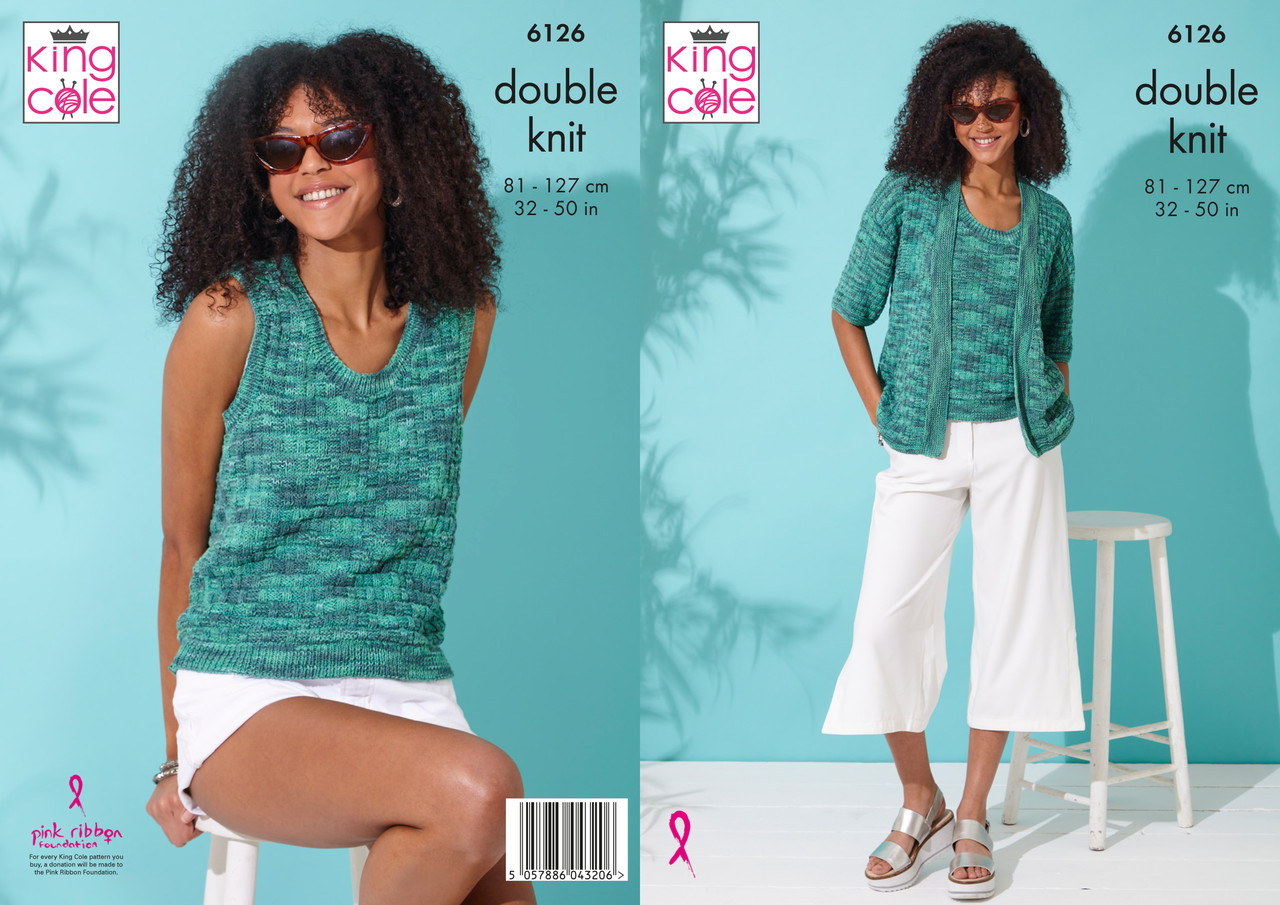King Cole 6126 Linendale Reflections Cardigan & Top Pattern