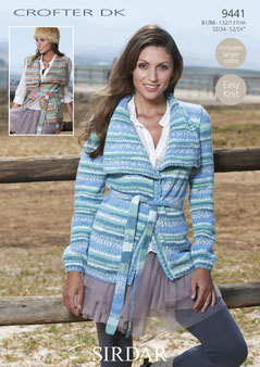 Sirdar 9441 Crofter DK Cardigan & Waistcoat Pattern - Knitting Village