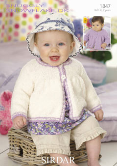Sirdar 1847 Snowflake DK Cardigan Pattern - Knitting Village