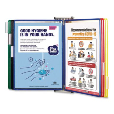 Wall-Mount Antimicrobial Magnetic Catalog Reference Racks, 10 Panels ...