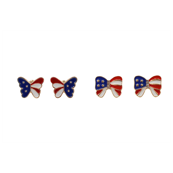 American Flag Stud Earrings