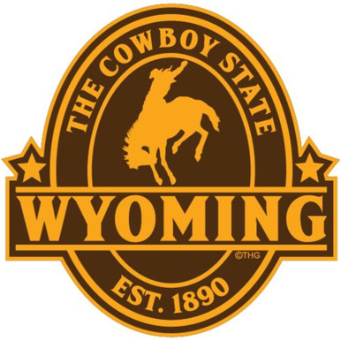 Wyoming The Cowboy State Mini Sticker