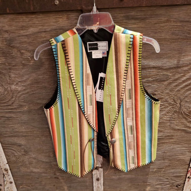 Green Serape Southwestern Vest