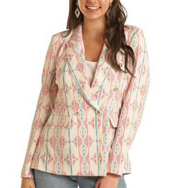 Aztec Print Blazer