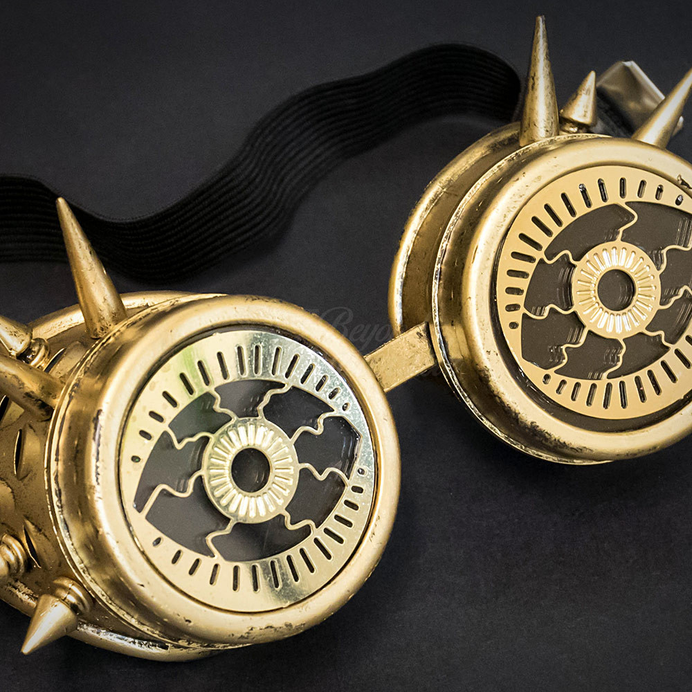 Steampunk Spectables Gold Goggle Eye Masquerade Mask - Free Shipping
