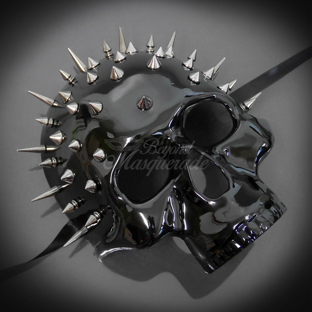 Steampunk Mask Black Spike Masquerade Mask Punk Fashion - USA Free Shipping