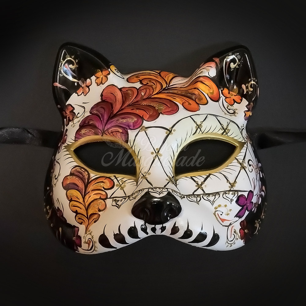 Cat Masquerade Masks for Day of the Dead Women Party Mask Sale