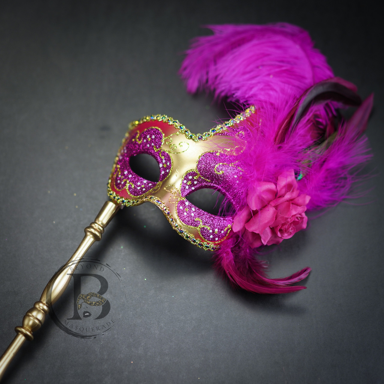 Masquerade Mask on a Stick Party Masks for Men and Women Free Ship