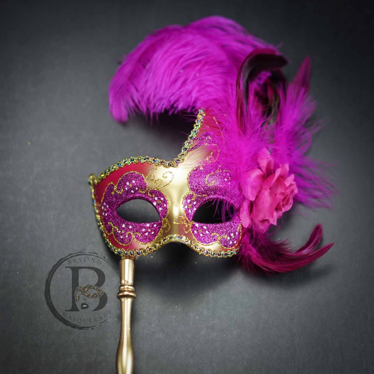 Masquerade Mask on a Stick Party Masks for Men and Women Free Ship
