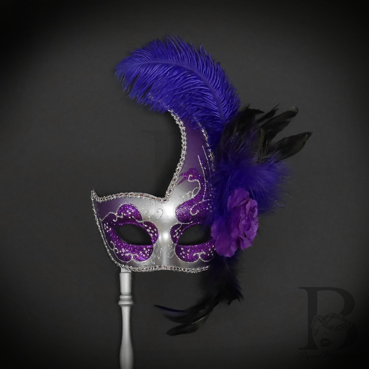 Masquerade Mask on a Stick Party Masks for Men and Women Free Ship