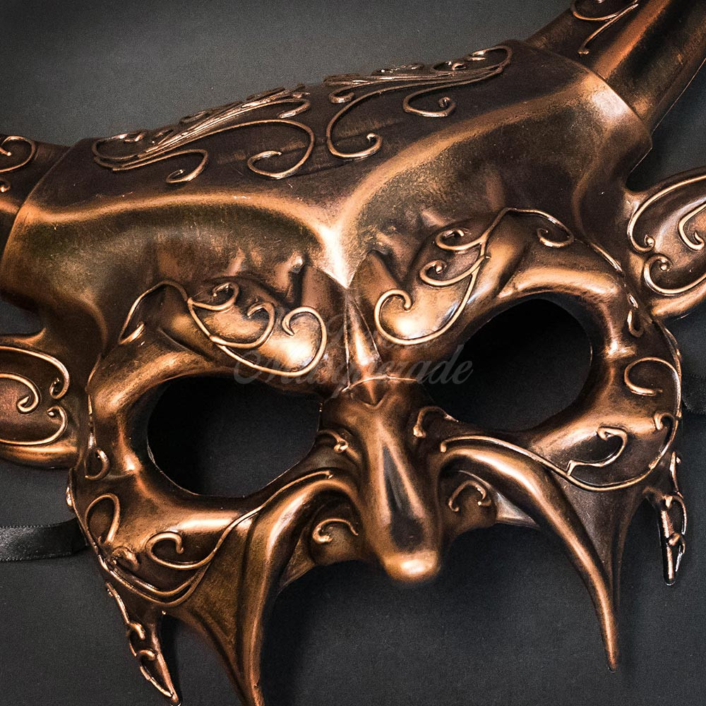 Devil Demon Masquerade Mask Men Copper M39292 - BeyondMasquerade.com