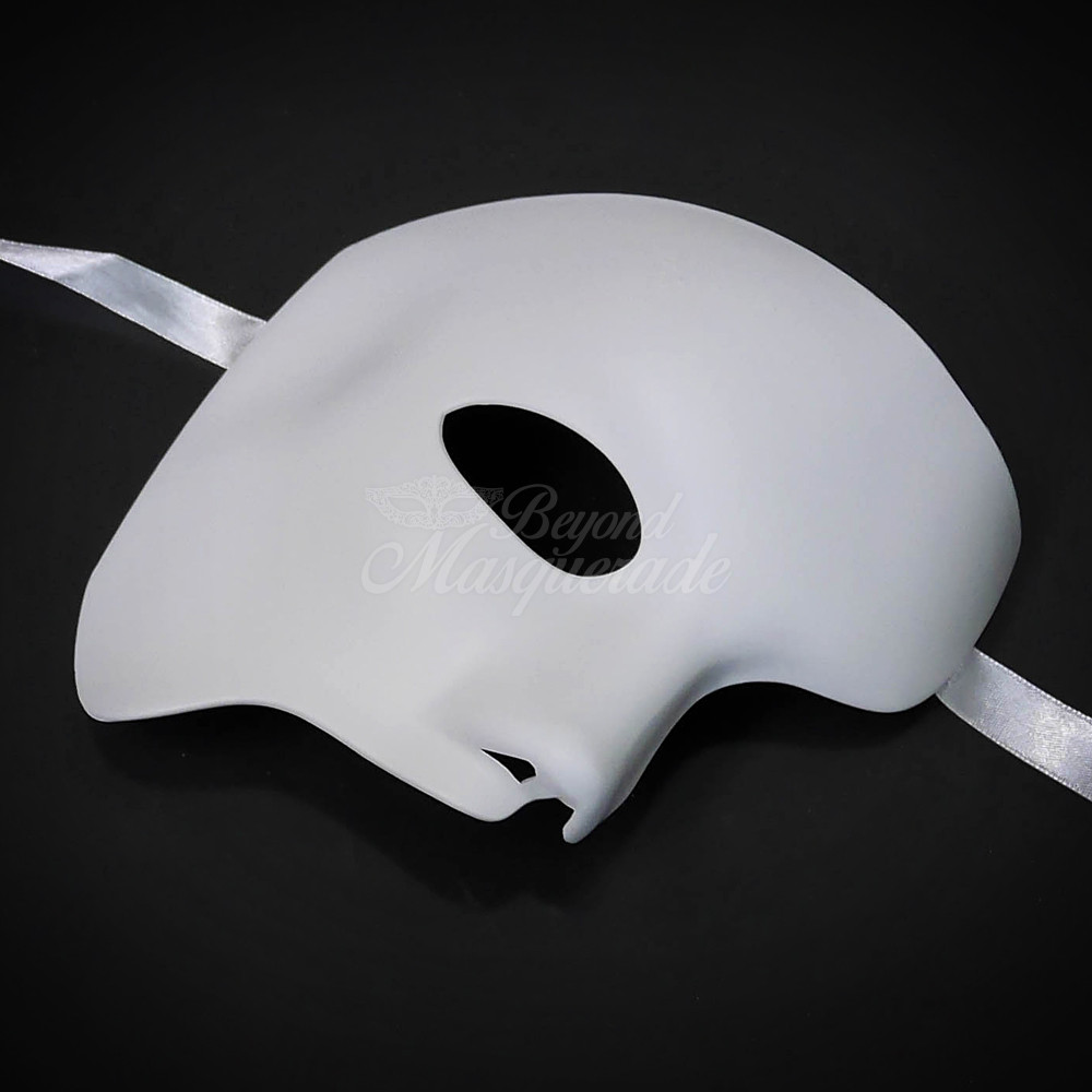 Unpainted Phantom Masquerade DIY Mask W7348 - BeyondMasquerade.com