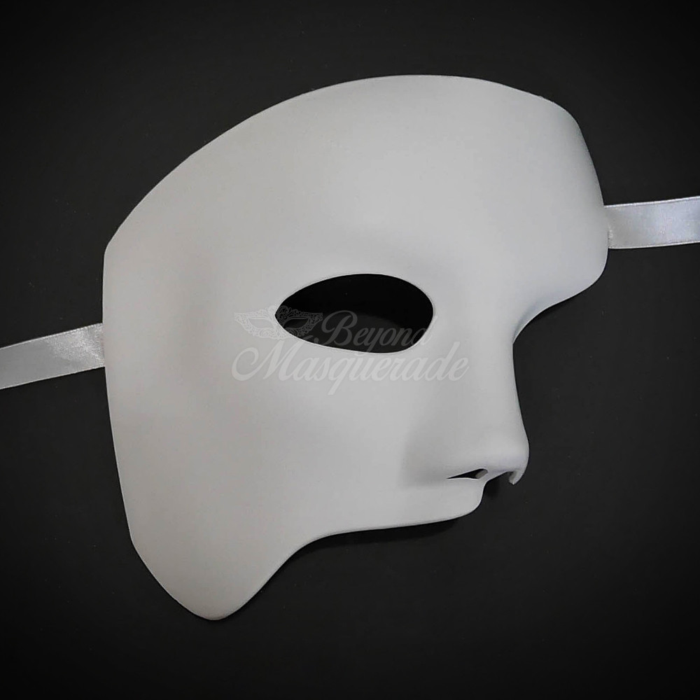 Unpainted Phantom Masquerade DIY Mask W7348 - BeyondMasquerade.com
