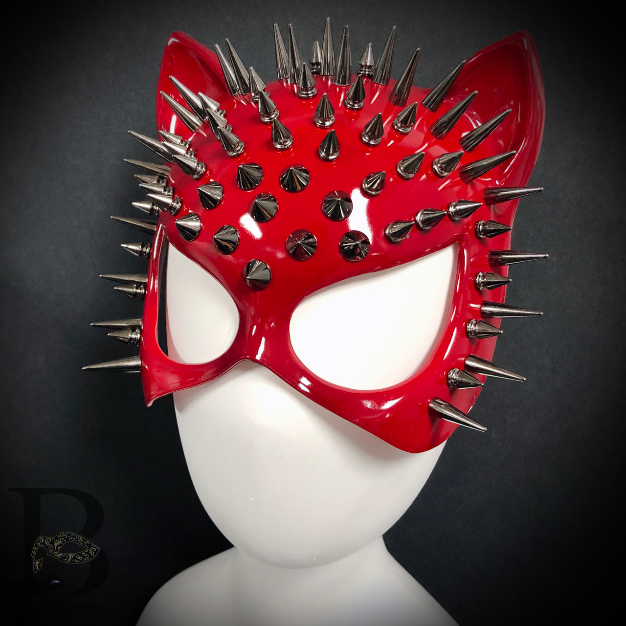 Red Cat Costume Masquerade Mask Cosplay Halloween FREE SHIP