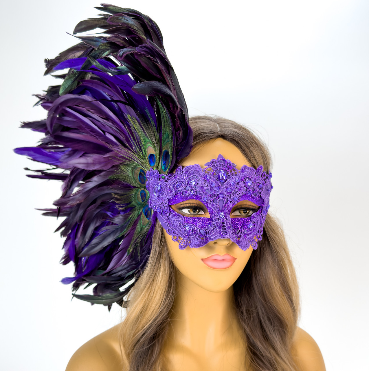 NEW Black Feather Masquerade Masks Carnival Party Masks FREE SHIP