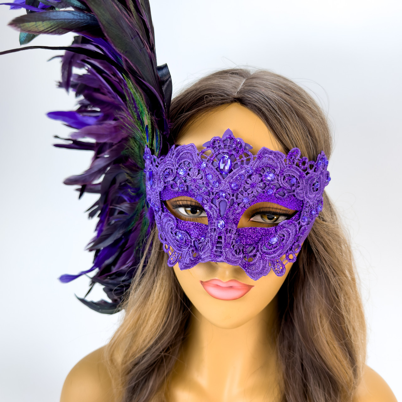 NEW Black Feather Masquerade Masks Carnival Party Masks FREE SHIP