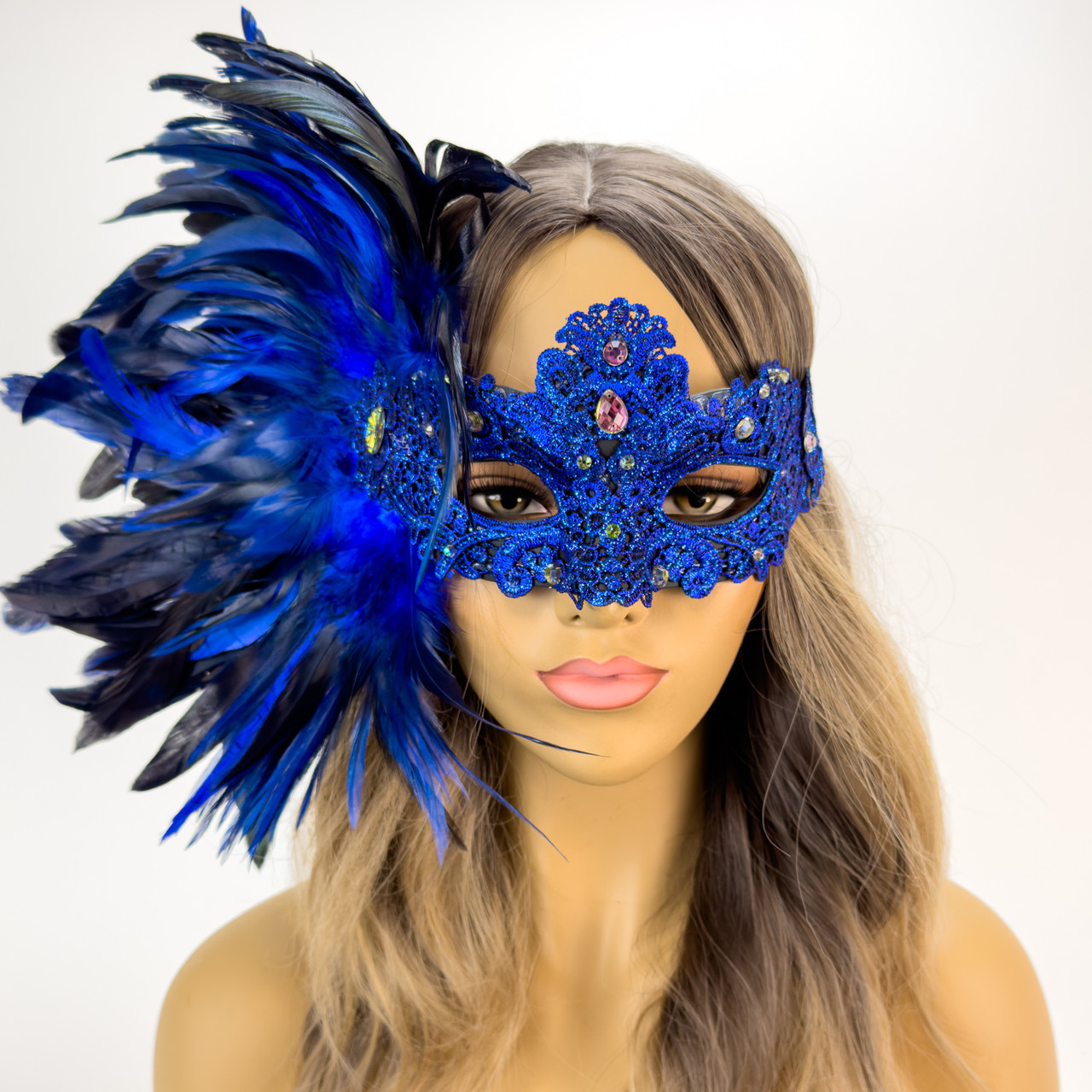 NEW Black Feather Masquerade Masks Carnival Party Masks FREE SHIP