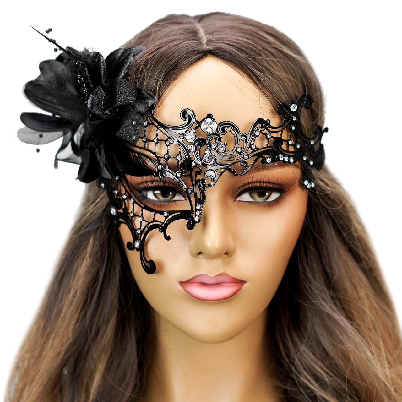 Halloween Costume Masquerade Masks with Feathers US FREE SHIP
