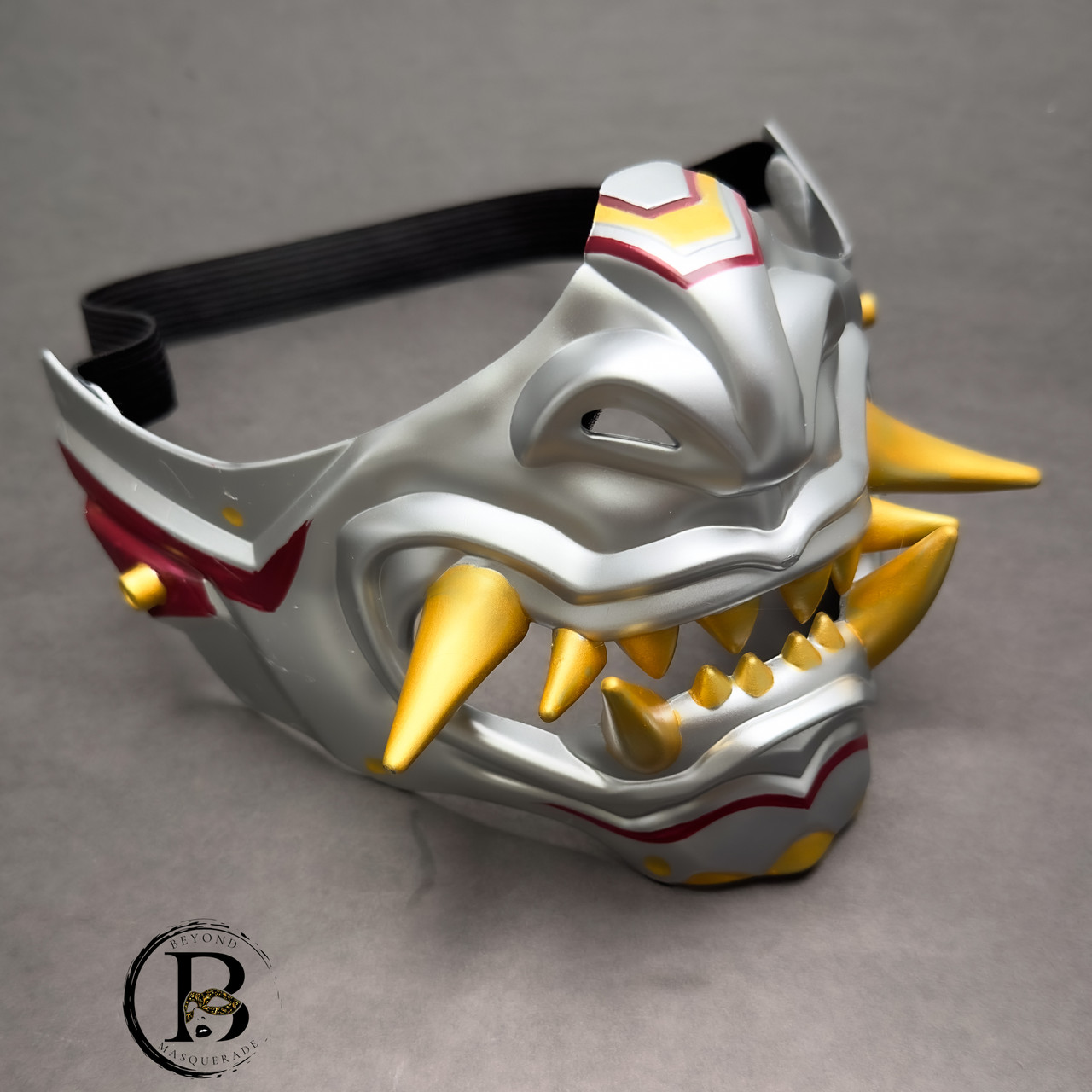 Samurai Mask Half Face Japanese Warrior Mask Ghost Warrior Character ...