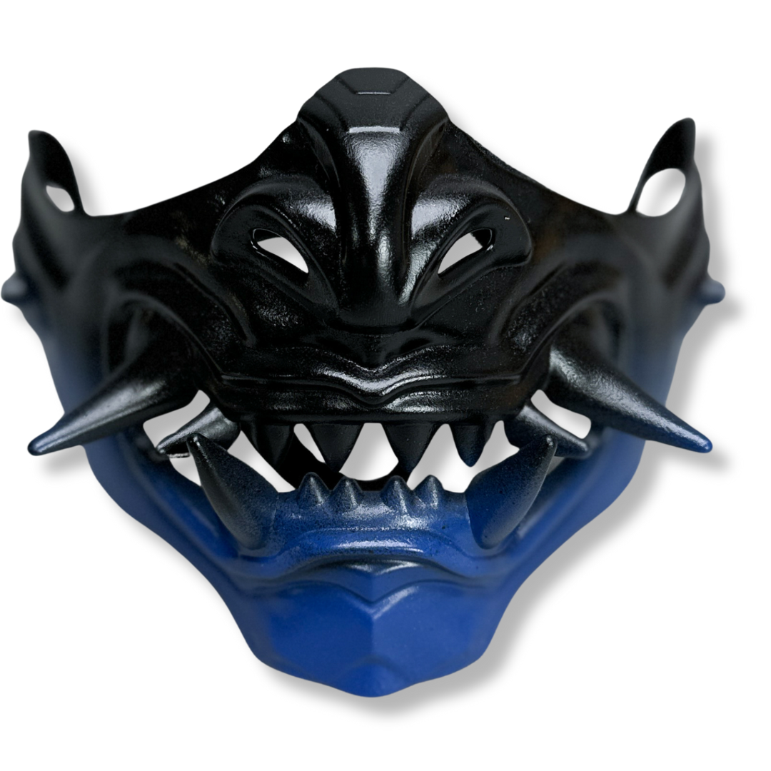 Samurai Mask Half Face Japanese Warrior Mask Ghost Warrior Character ...