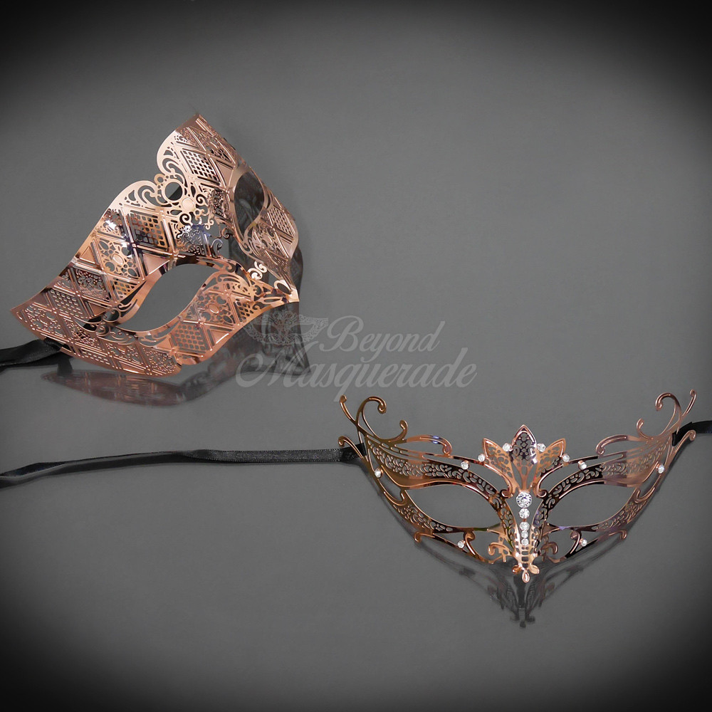 Couple's Masquerade Masks for Men Women by BeyondMasquerade.com