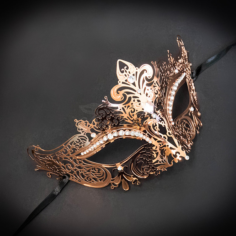 Metal Masquerade Masks | Rose Gold Masquerade Mask by BEYOND