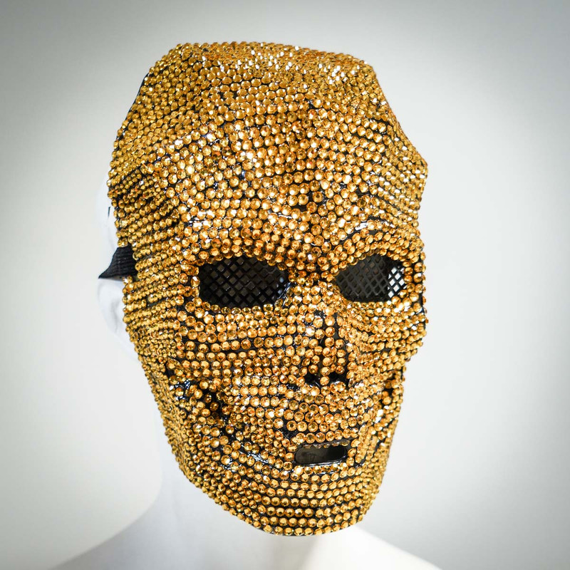 Skeleton Skull Face Mask Rhinestone Masquerade Mask US FREE SHIP