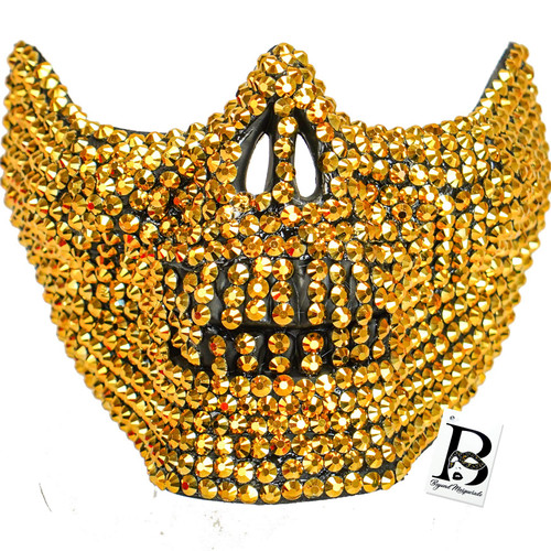 Krump Dance Style Bling Jaw Mask Rhinestone Masquerade Mask US FREE SHIP