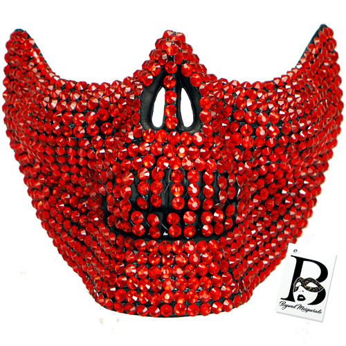 Krump Dance Style Bling Jaw Mask Rhinestone Masquerade Mask US FREE SHIP