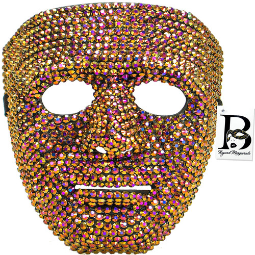 Mime Masquerade Mask Full Face Mask Rhinestone Masquerade FREE SHIP