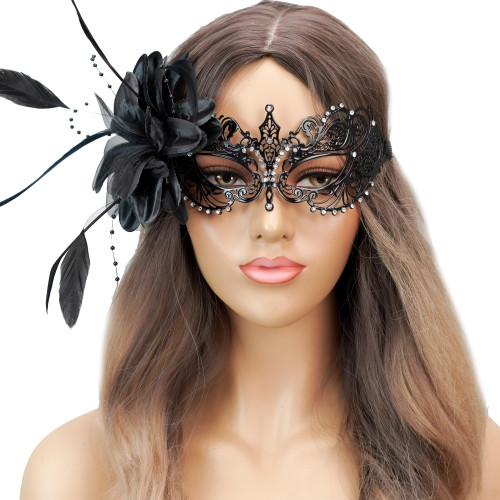 Halloween Costume Masquerade Masks with Feathers US FREE SHIP