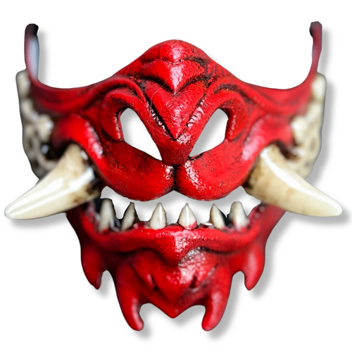 Samurai Mask Half Face Japanese Warrior Mask Ghost Warrior Character ...