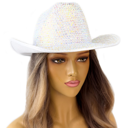 Pink Rhinestone Cowboy Hat for Concerts Festivals
